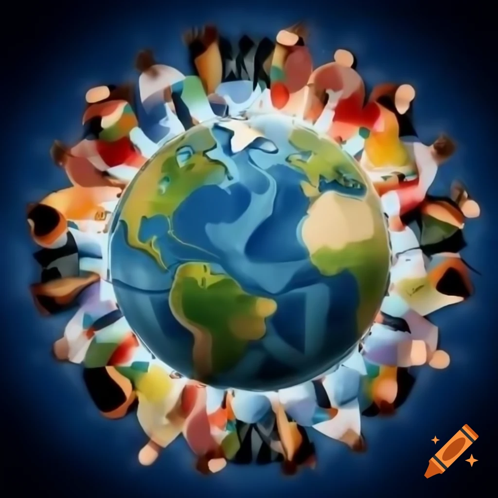 Vibrant digital artwork representing diaspora policy with colorful ...