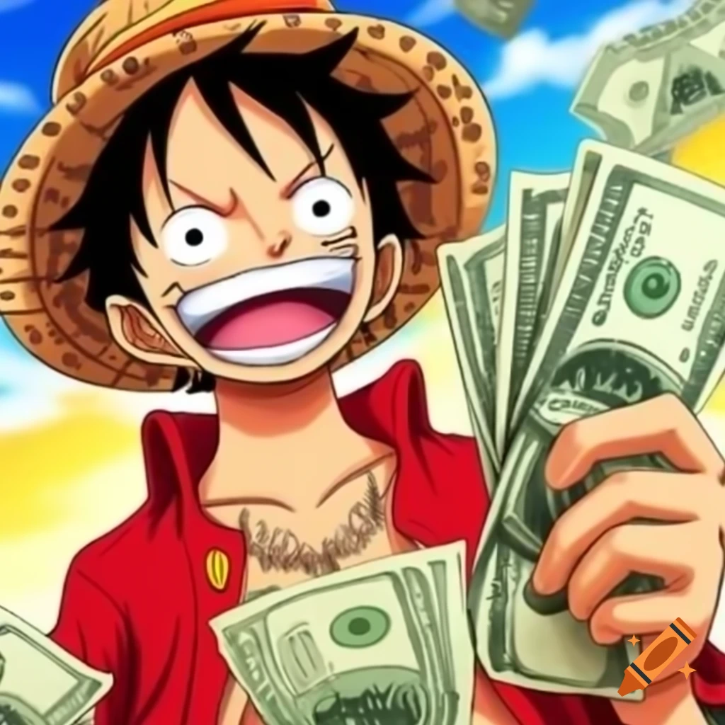 Eminem and luffy holding money on Craiyon