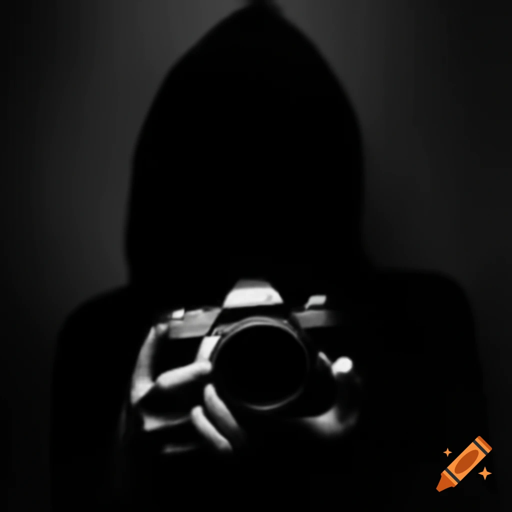 Shadow figure with camera on Craiyon