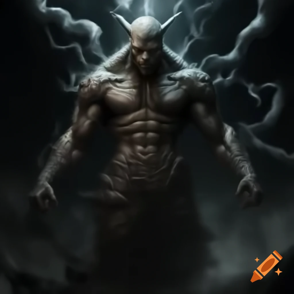 Falling into dark abyss surrounded by formless angry demons on Craiyon