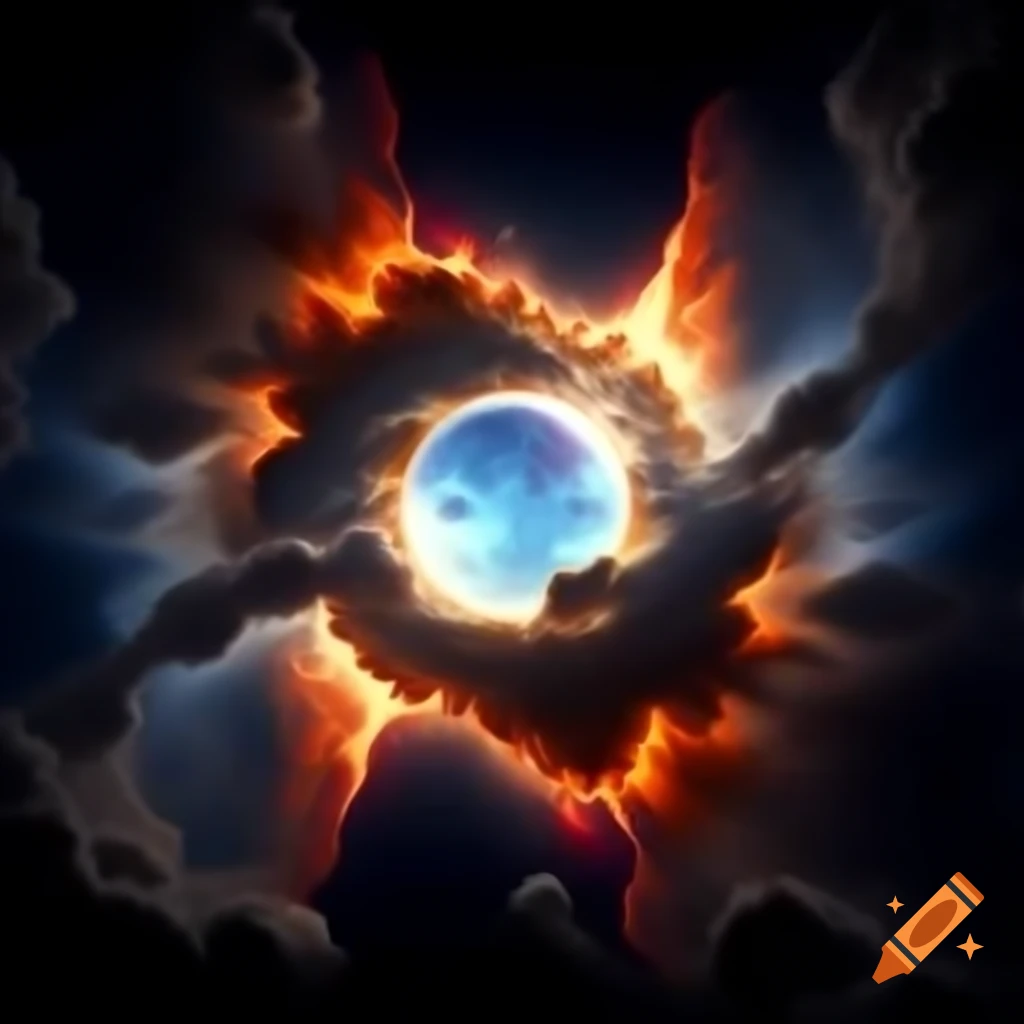 Luminous rays from crescent moon creating sigil of lumen☪lunae ...