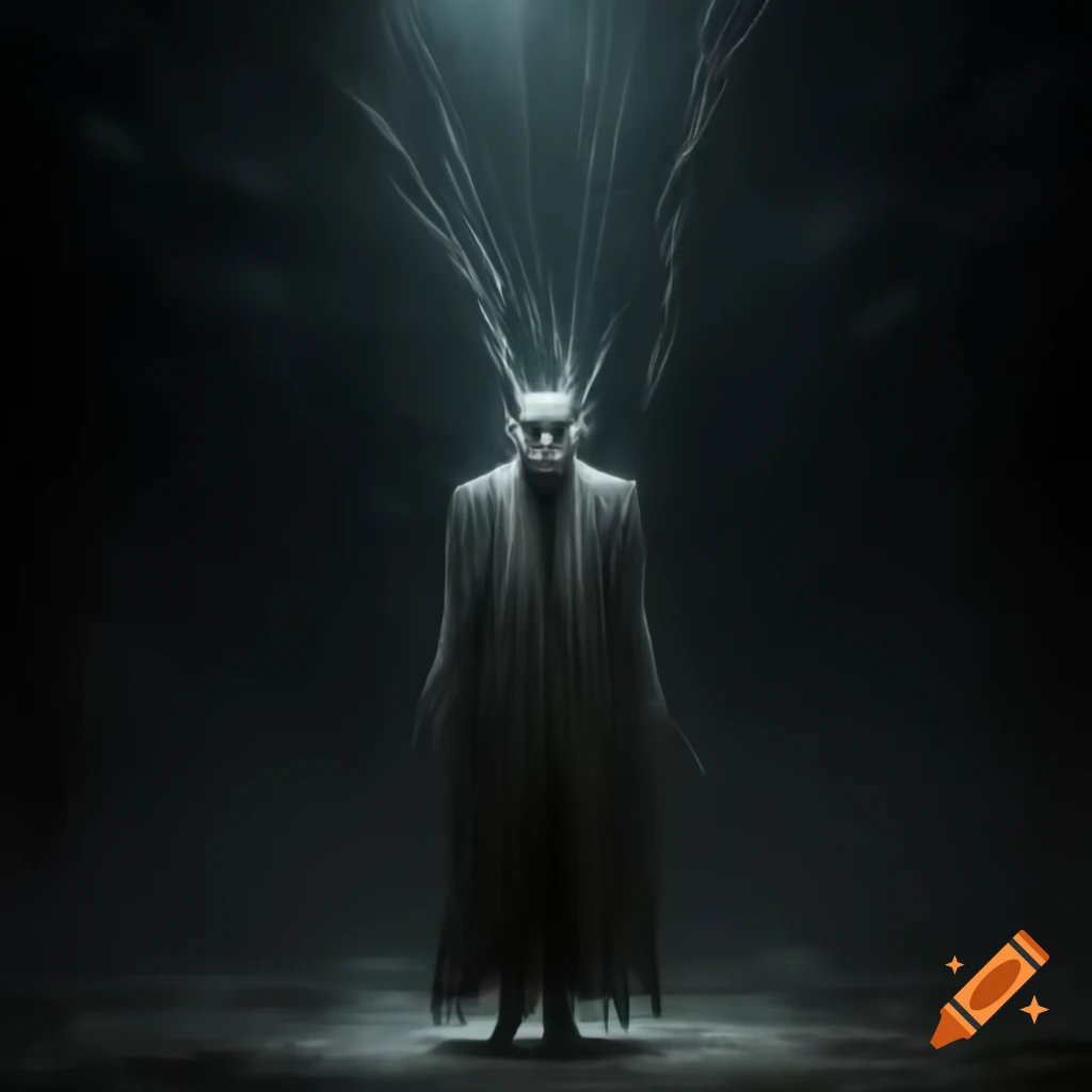 Falling into dark abyss surrounded by formless angry demons on Craiyon