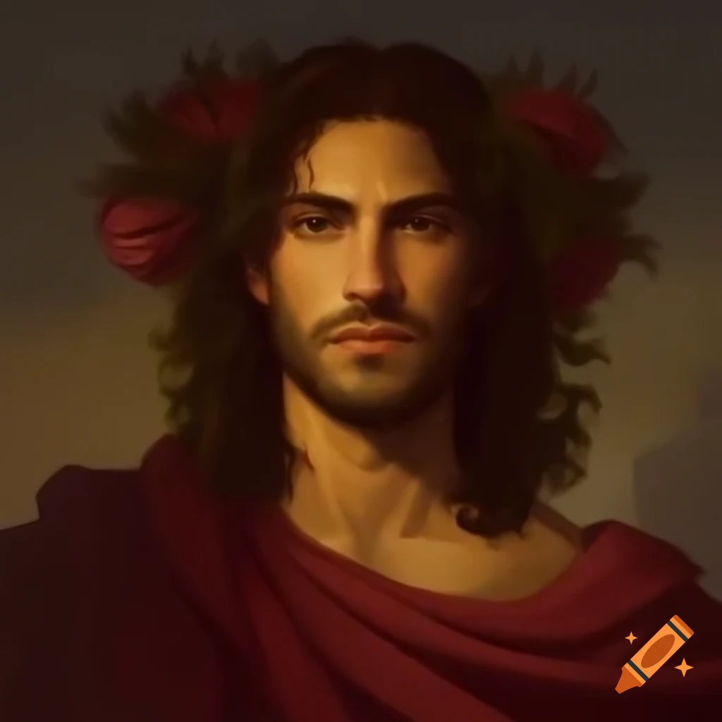 Greek god Helios depicted in Renaissance painting style on Craiyon