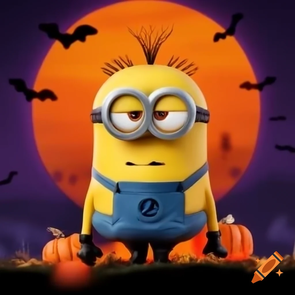 Female halloween-themed minion character design on Craiyon