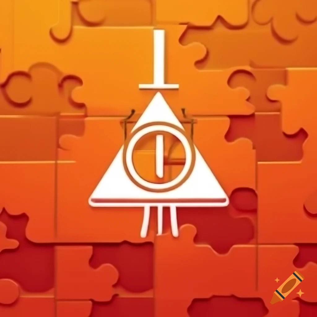 Logo combining elements of puzzlevision and bill cipher on Craiyon