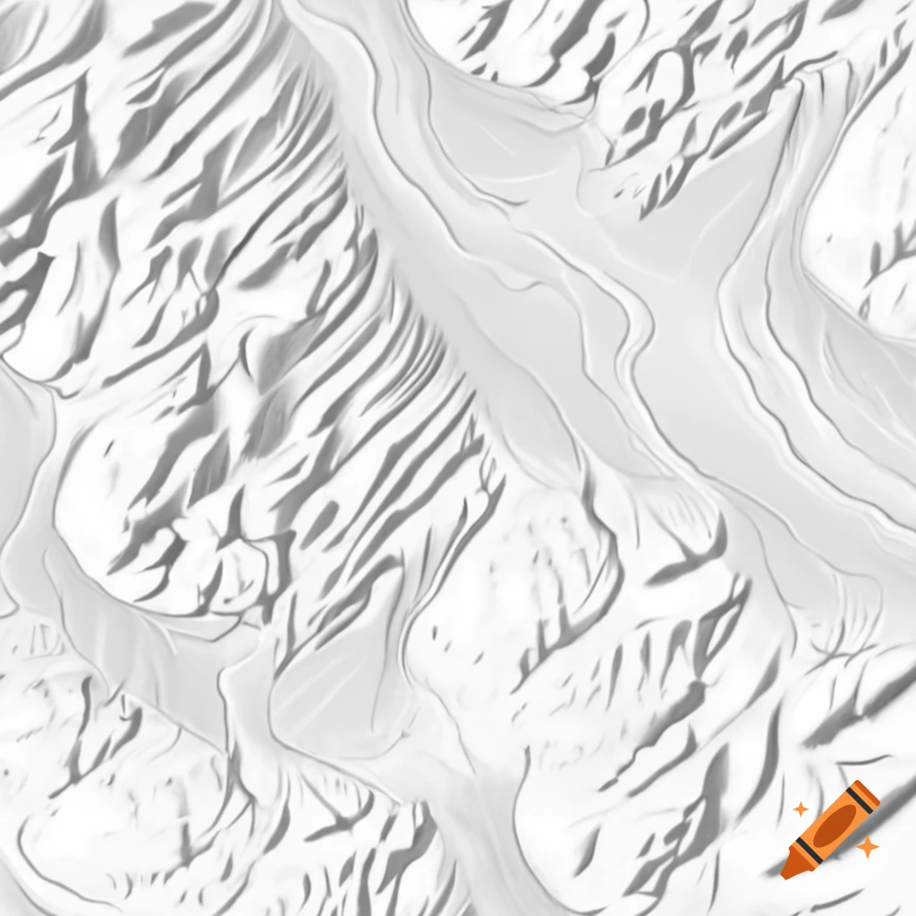 Abstract lines create dynamic topographical terrain design on Craiyon