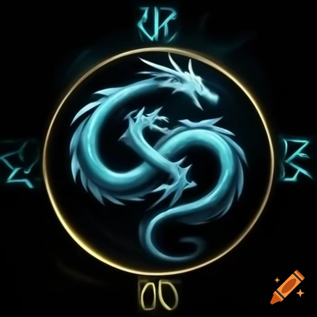 Anti magic dragon symbol design on Craiyon