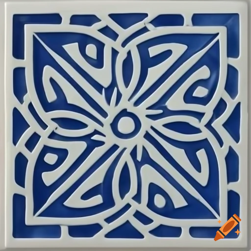 Geometric Celtic-themed tile design resembling water on Craiyon