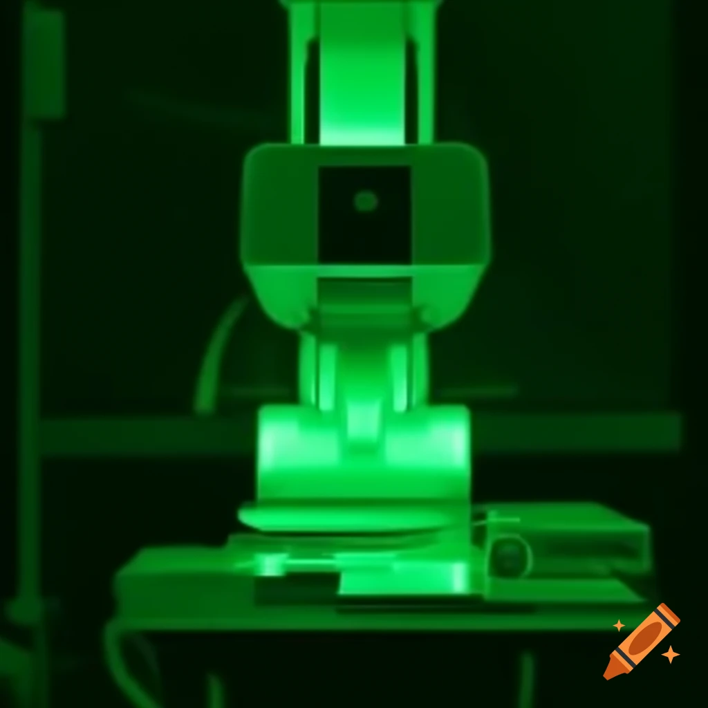 Green x-ray machine on Craiyon