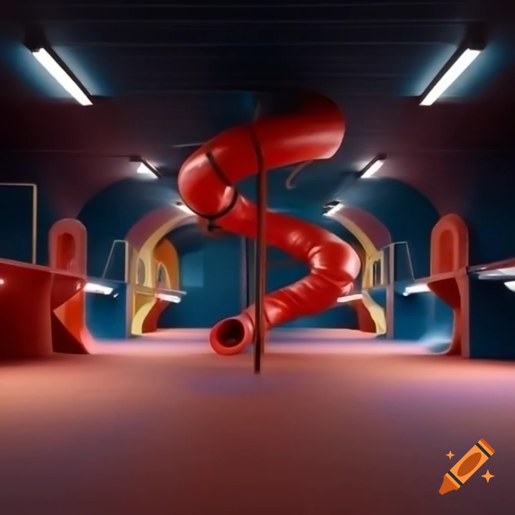 Abstract empty playground in weirdcore style, photography on Craiyon