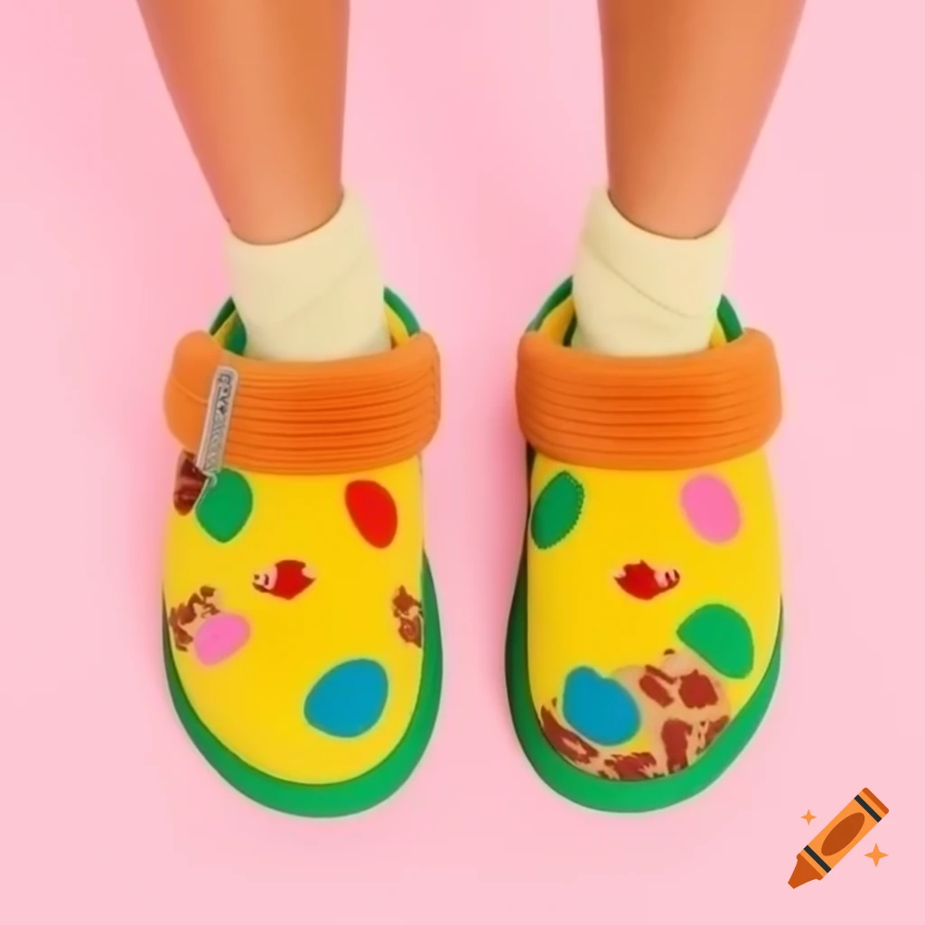 Colorful and unique platform UGG slippers designed for fun and comfort ...