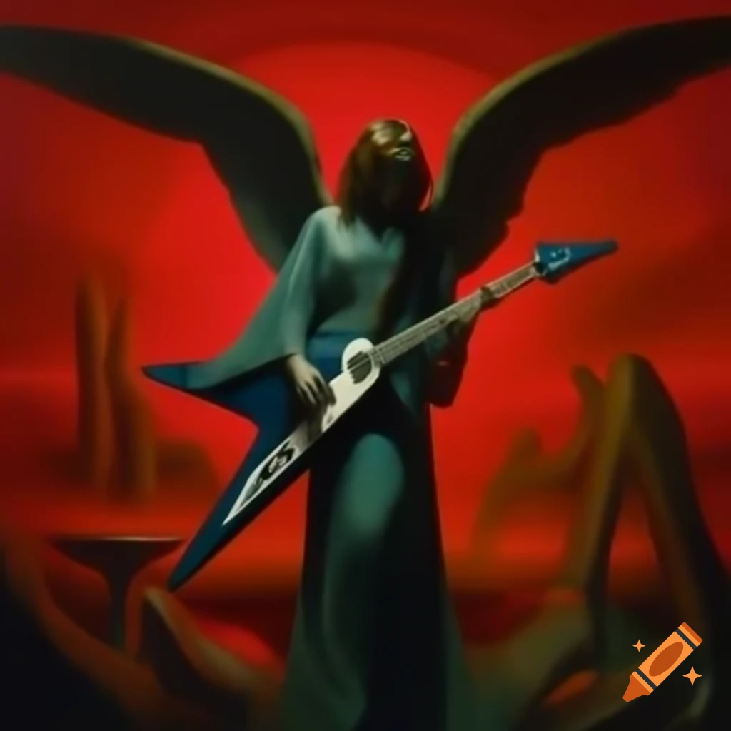 Depiction of the angel from Nirvana's In Utero album cover on Craiyon