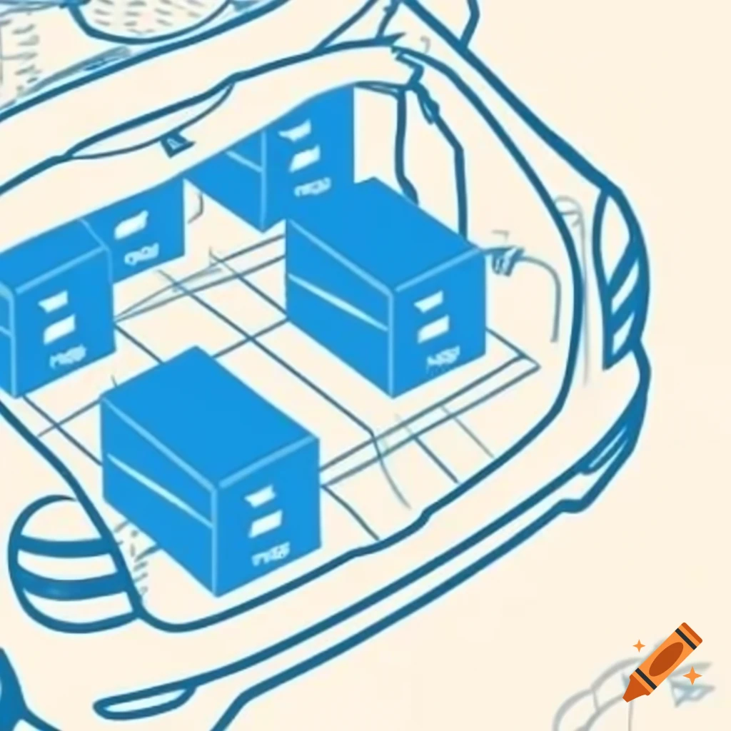 Technical drawing illustrating expansion and contraction of boxes in ...