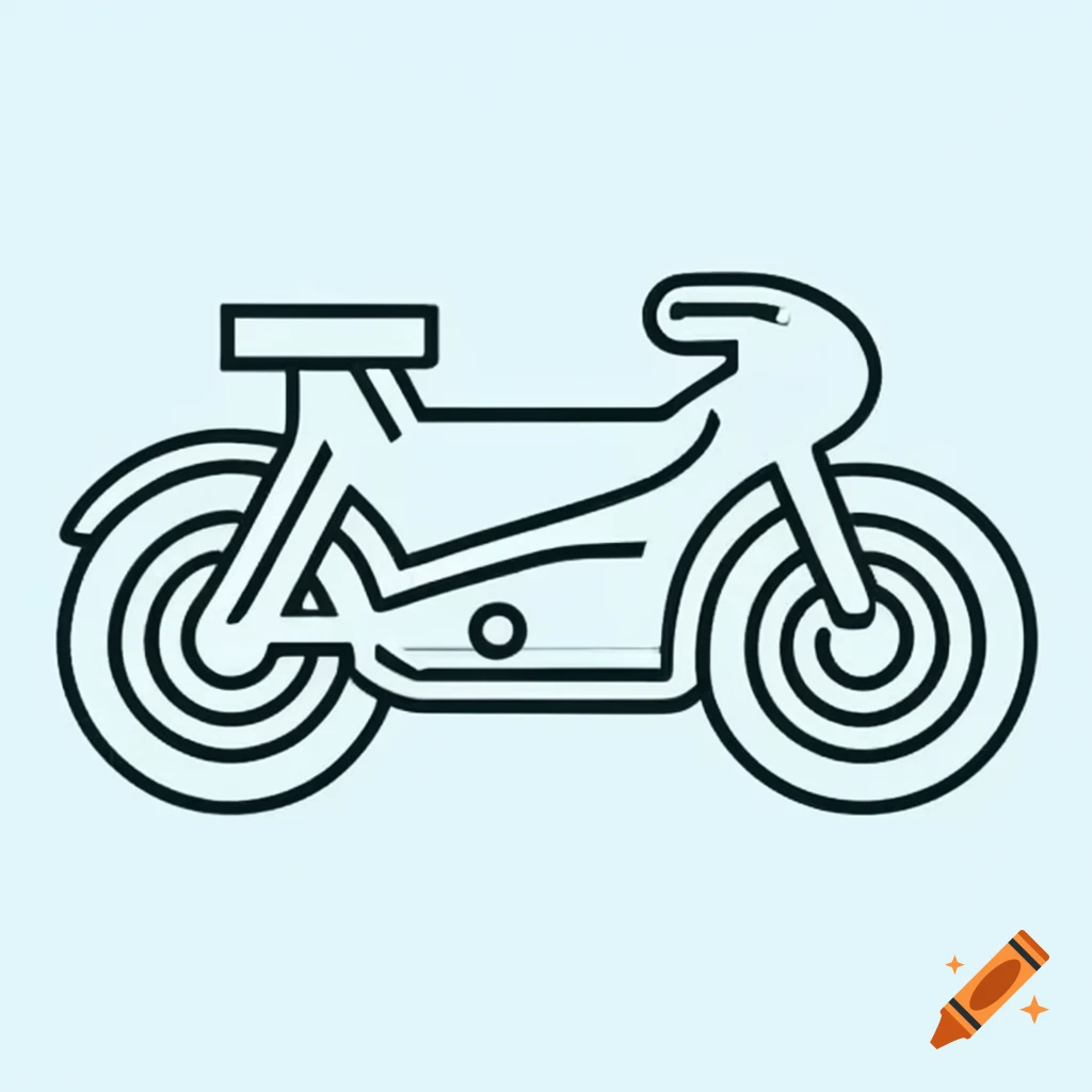 Outline of a MotoGP bike on Craiyon