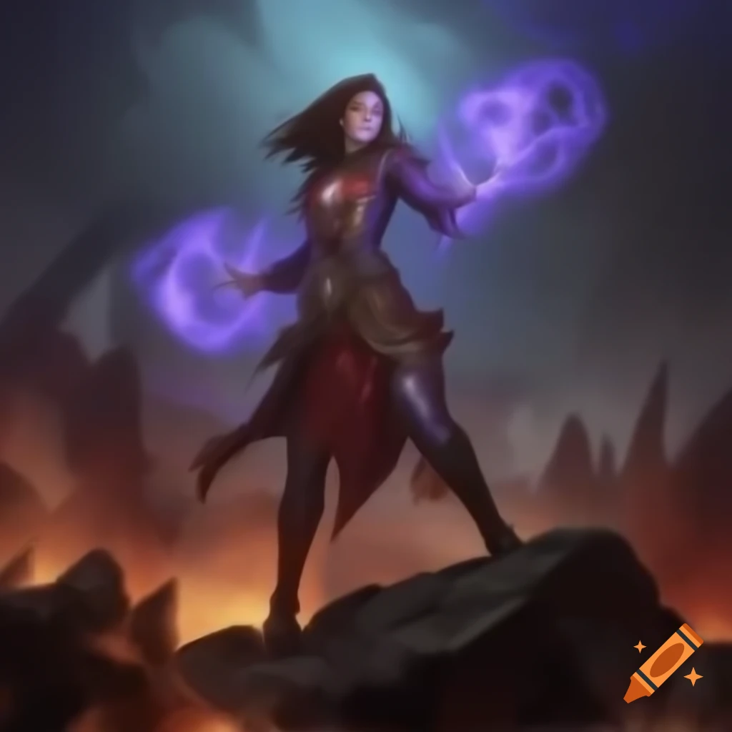 Fantasy magic blast on battlefield, Lagonna's Emissary on Craiyon