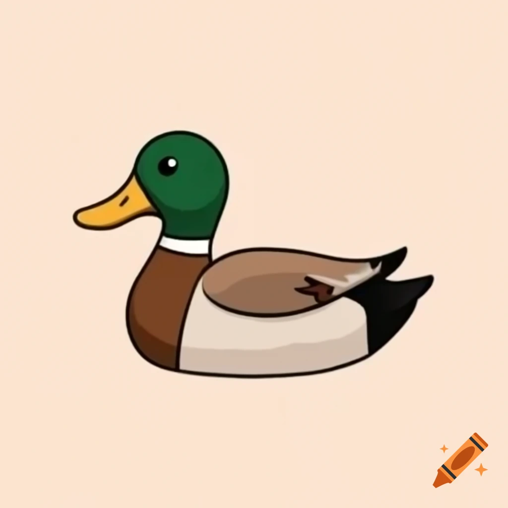 Simple drawing of a duck on Craiyon