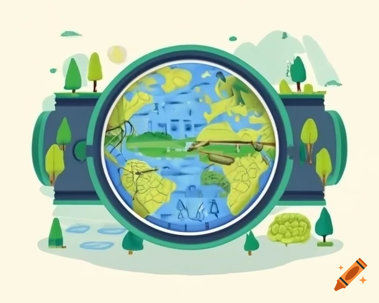 Abstract representation of a world through mathematical perception with ...