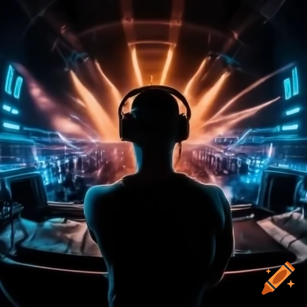 Energetic EDM concert with headbanging crowd enjoying bass heavy music ...