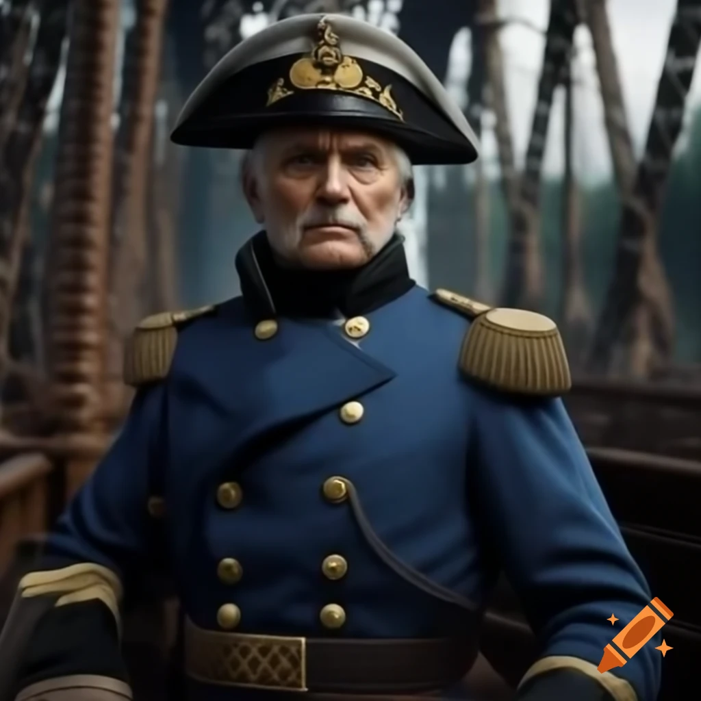 Photo realistic depiction of Renaissance era German naval captain on ...