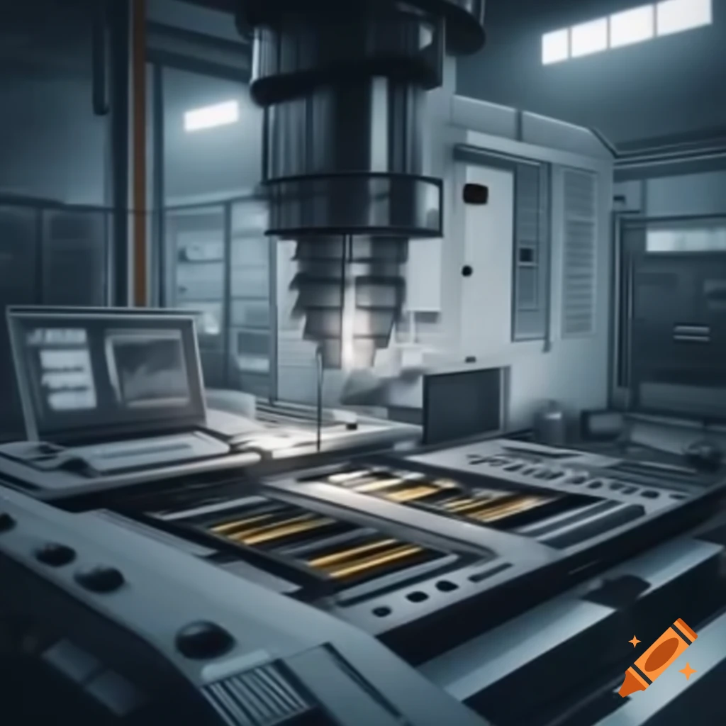 Industrial machine with detailed annotations showcasing control panels ...