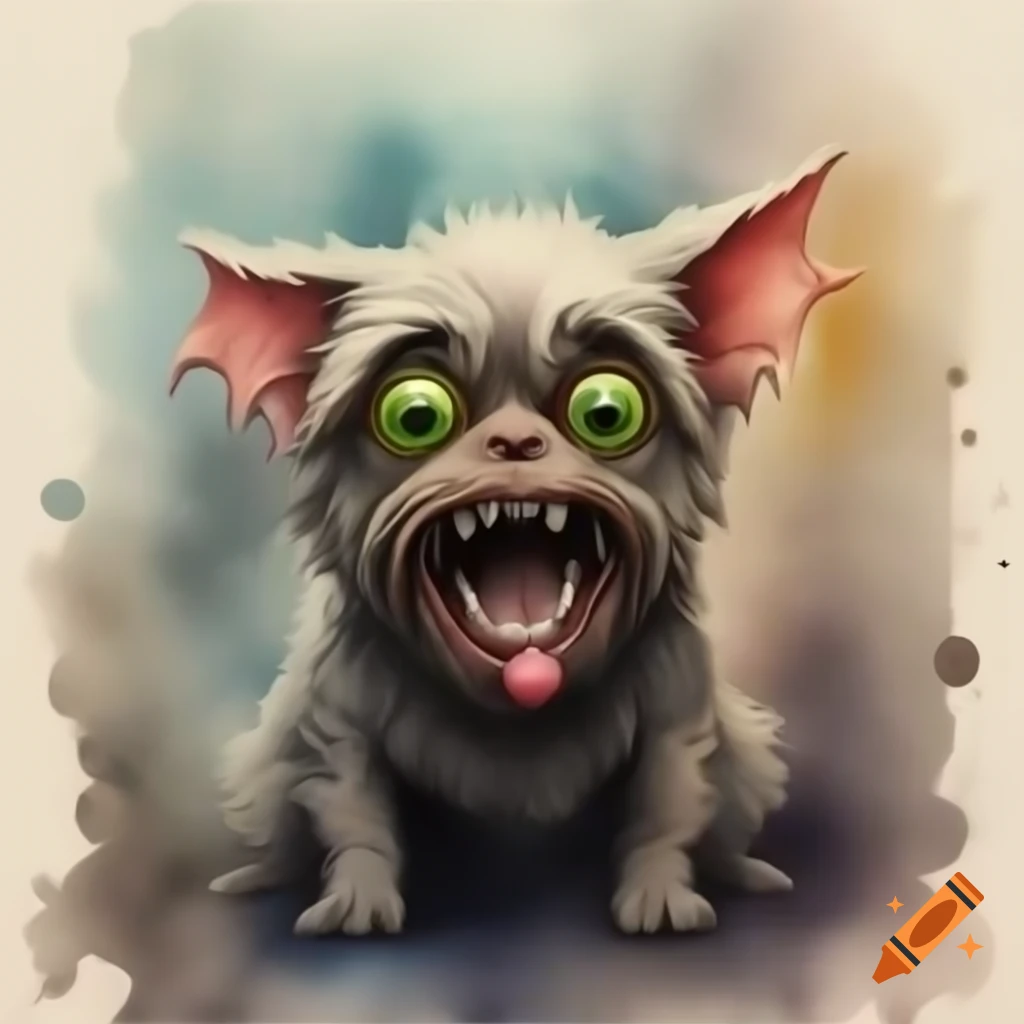 Horror-themed monster dog on Craiyon