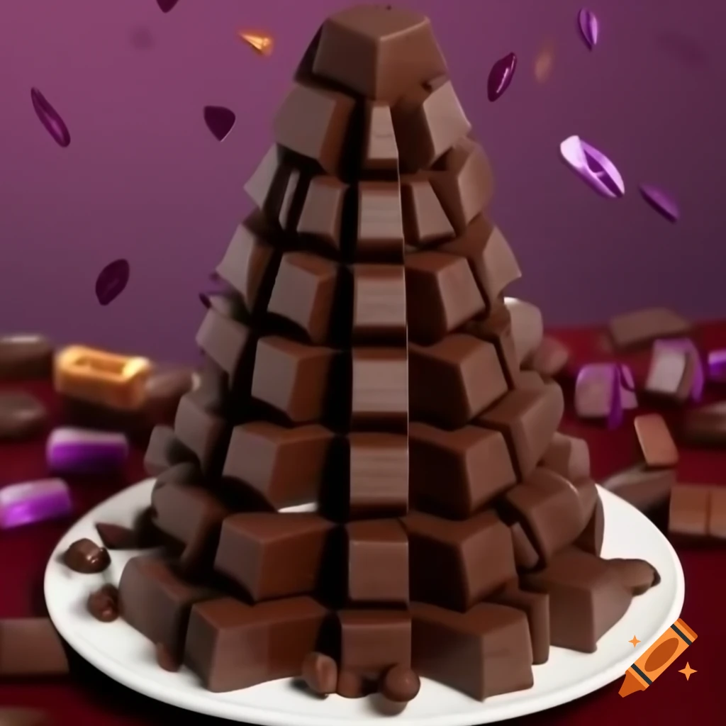 Willy wonka chocolate factory with fudge rivers and chocolate towers on ...