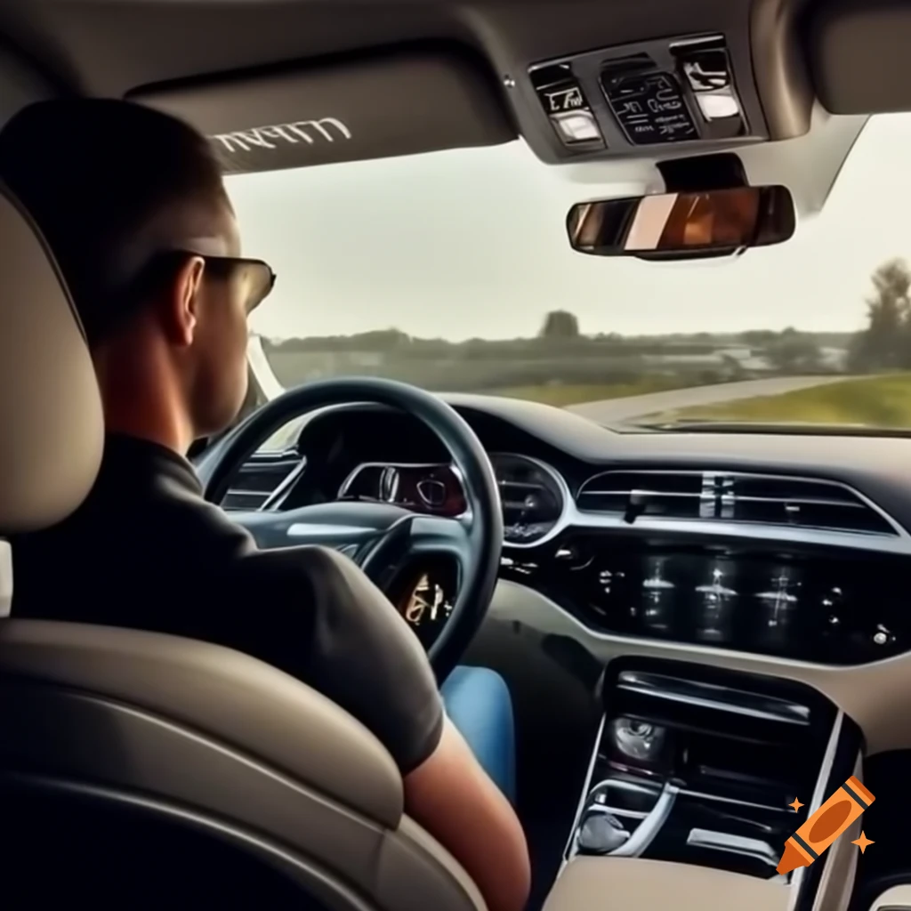 Dutch middle-aged man driving an audi a8 while wearing sunglasses on ...