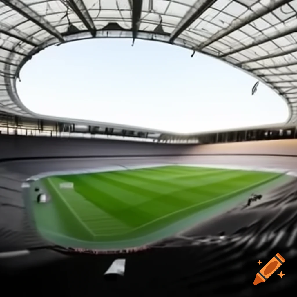 Football stadium displaying flags of Germany, Austria, Switzerland, and ...