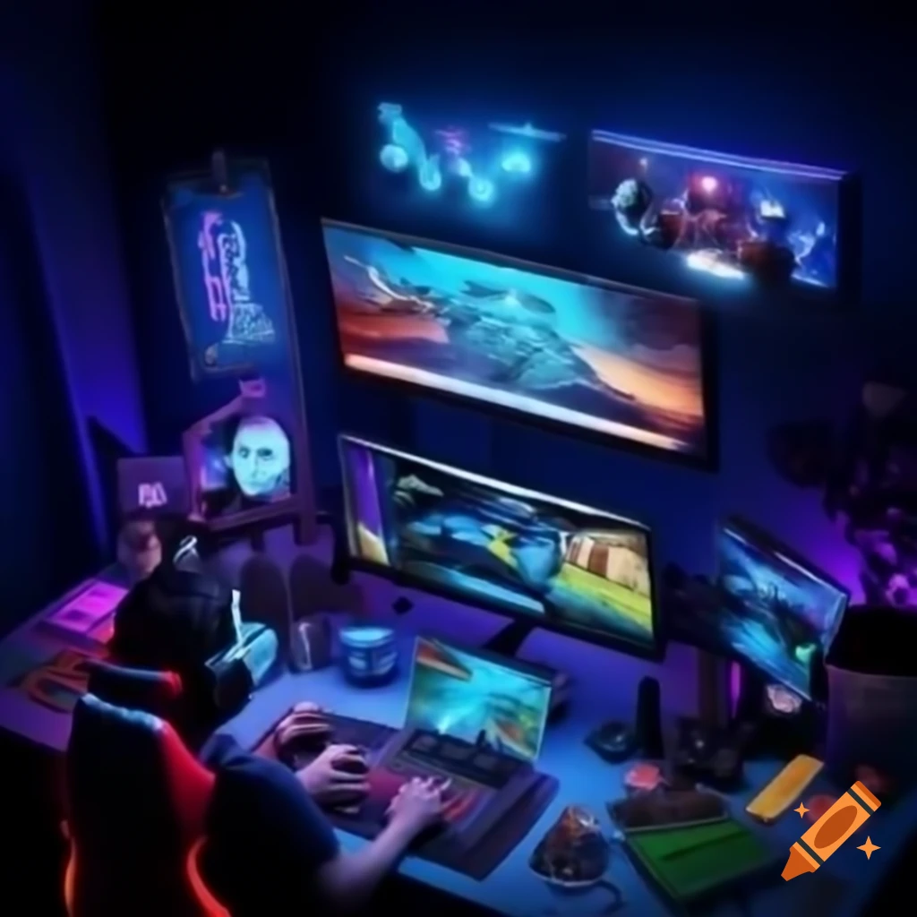 Creative gaming banner design on Craiyon