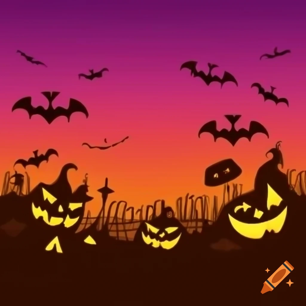 Gradient wallpaper themed for Halloween on Craiyon