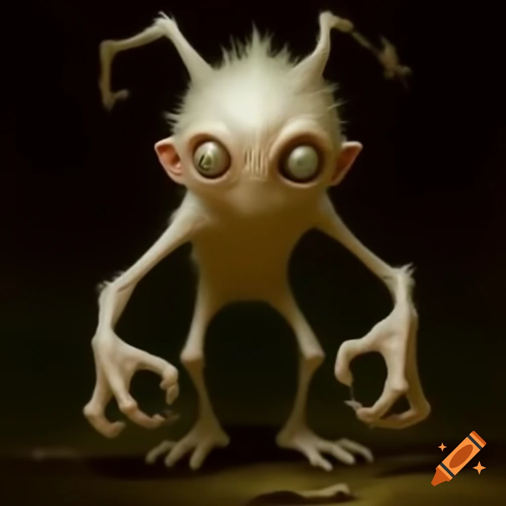 Monster with large limbs and small torso featuring one eye on Craiyon