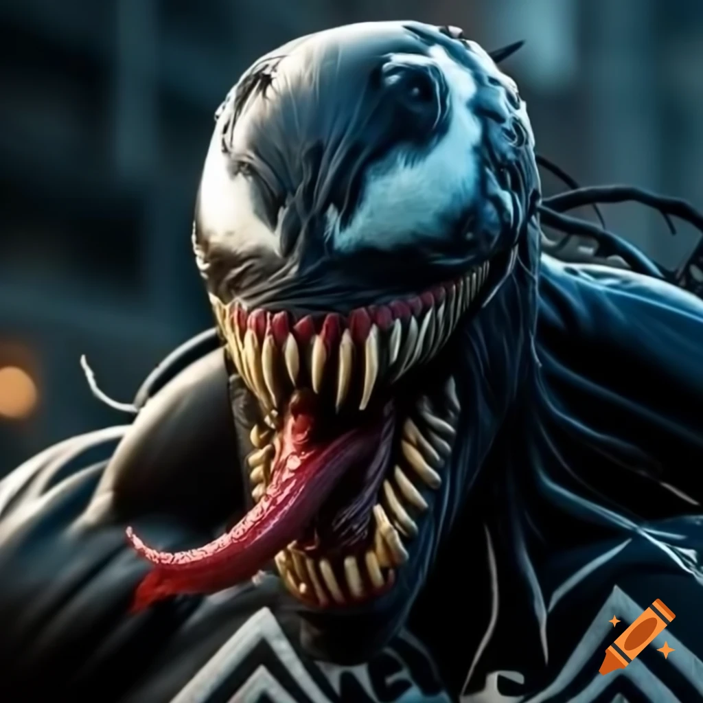 Venom character in action pose on Craiyon
