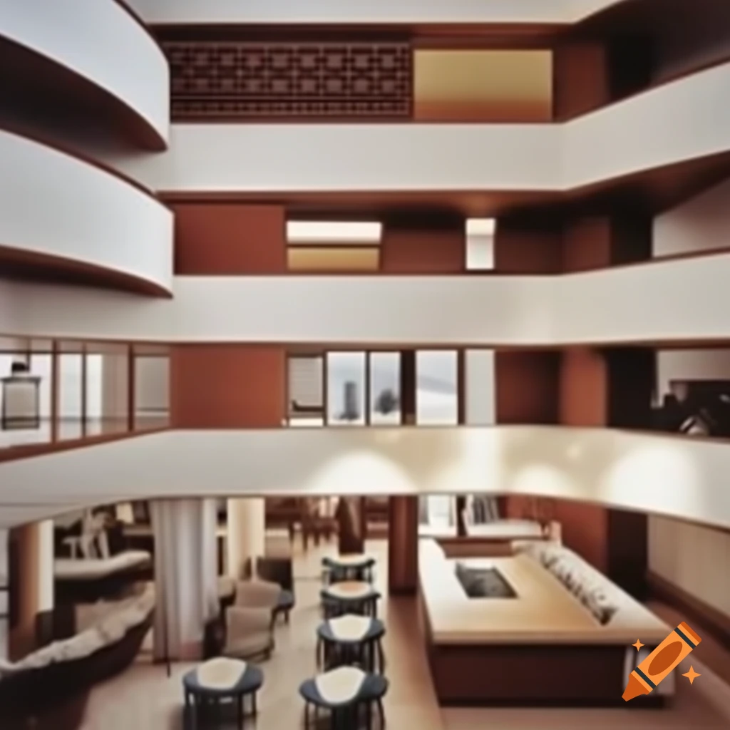 Four-story hotel design featuring rounded features and bauhaus ...