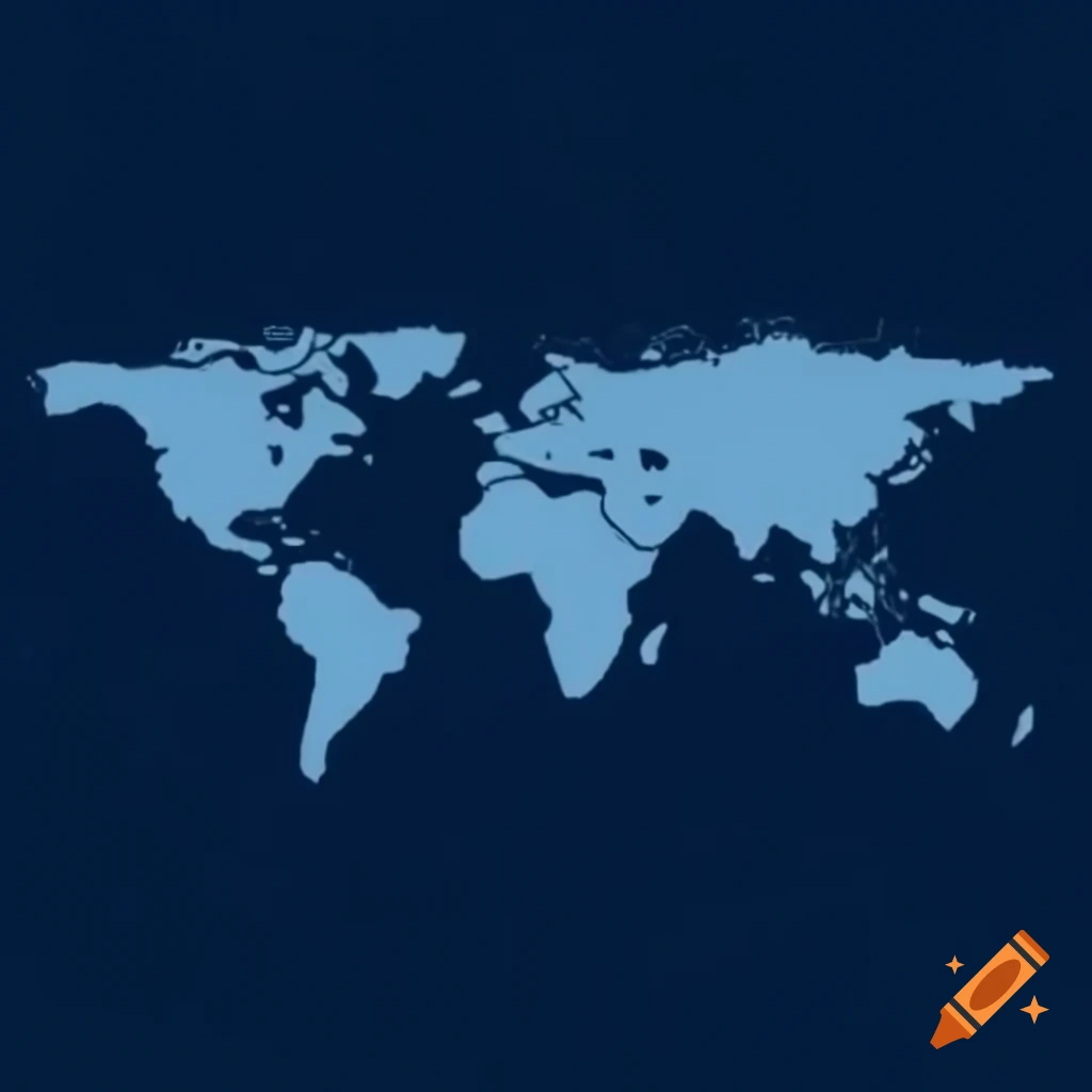 Detailed world map illustration on Craiyon