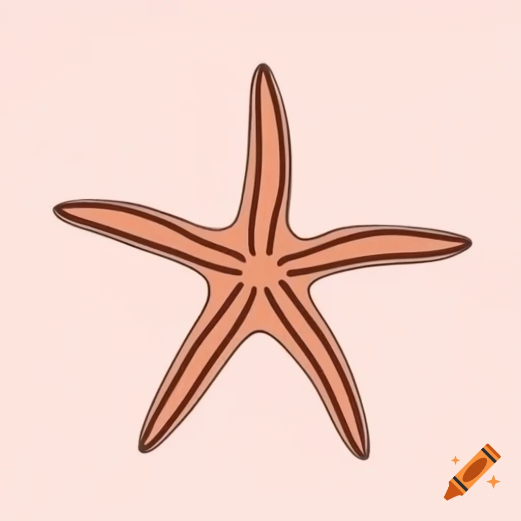 Minimalist starfish artwork inspired by martisse style on Craiyon