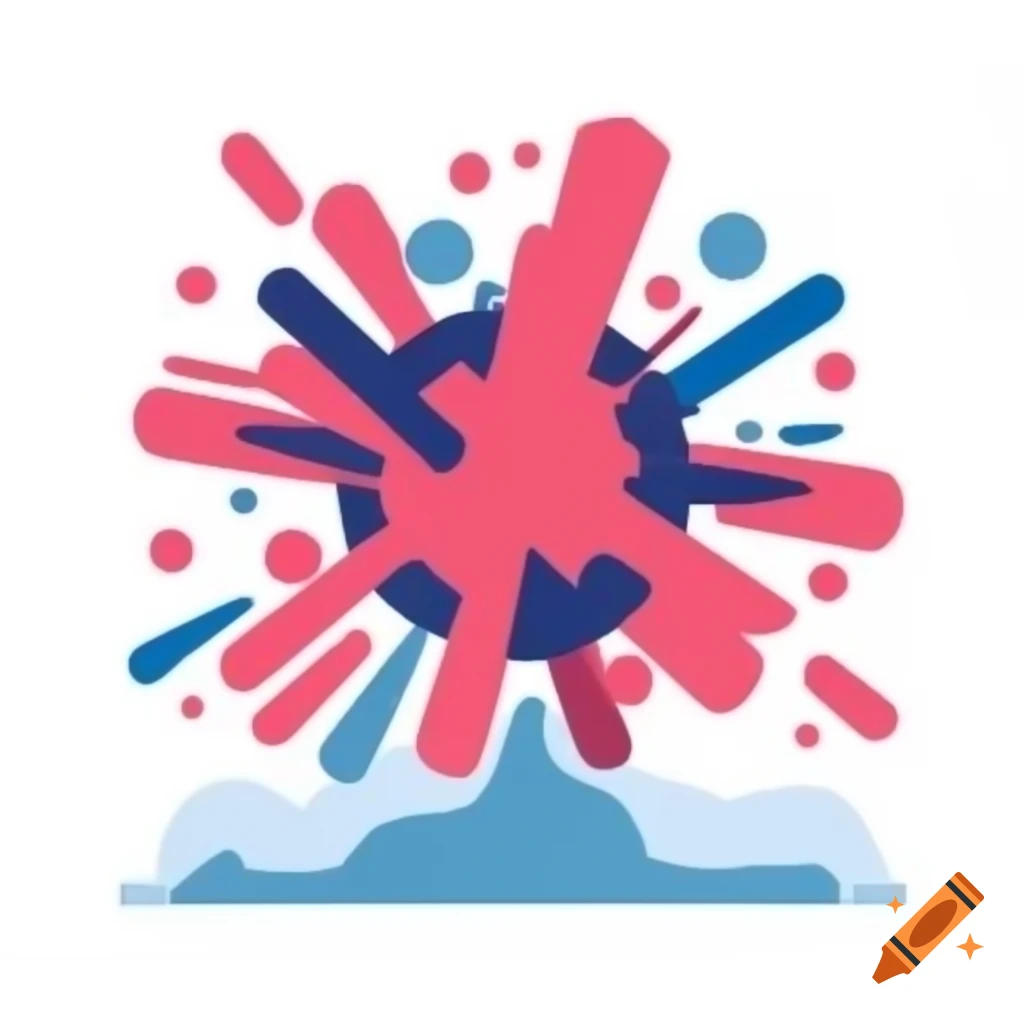 Minimal mecha explosion vector art on Craiyon