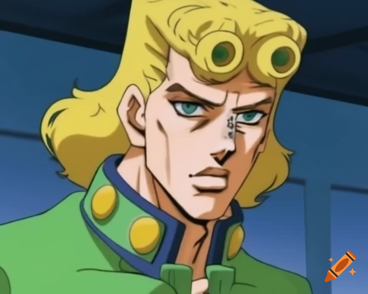 Original JoJo's Bizarre Adventure character with blonde hair on Craiyon