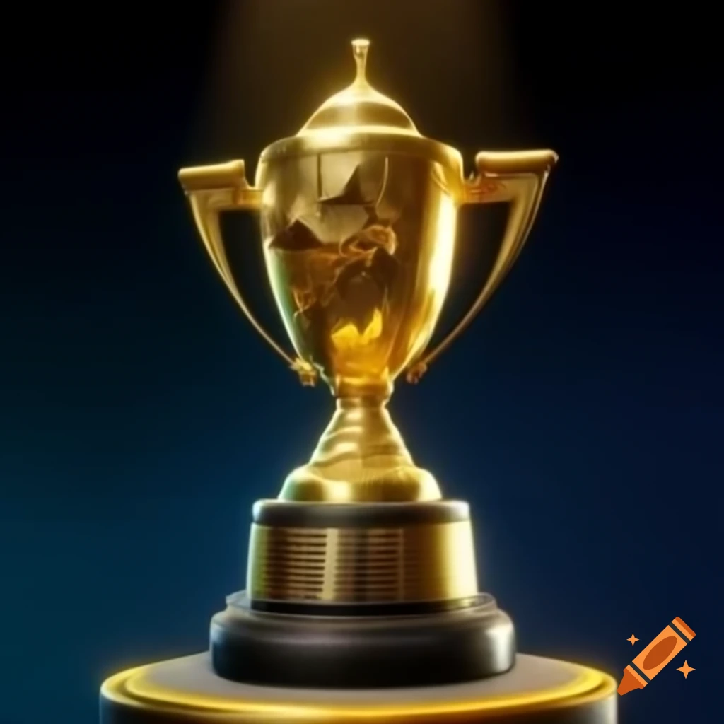 Golden trophy for fortnite solo championship under spotlight on Craiyon