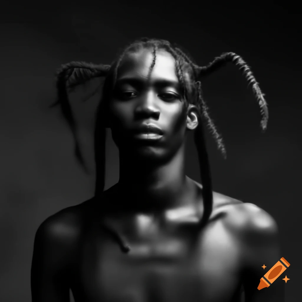 Portrait of a young man named tim with unconventional appearance and ...