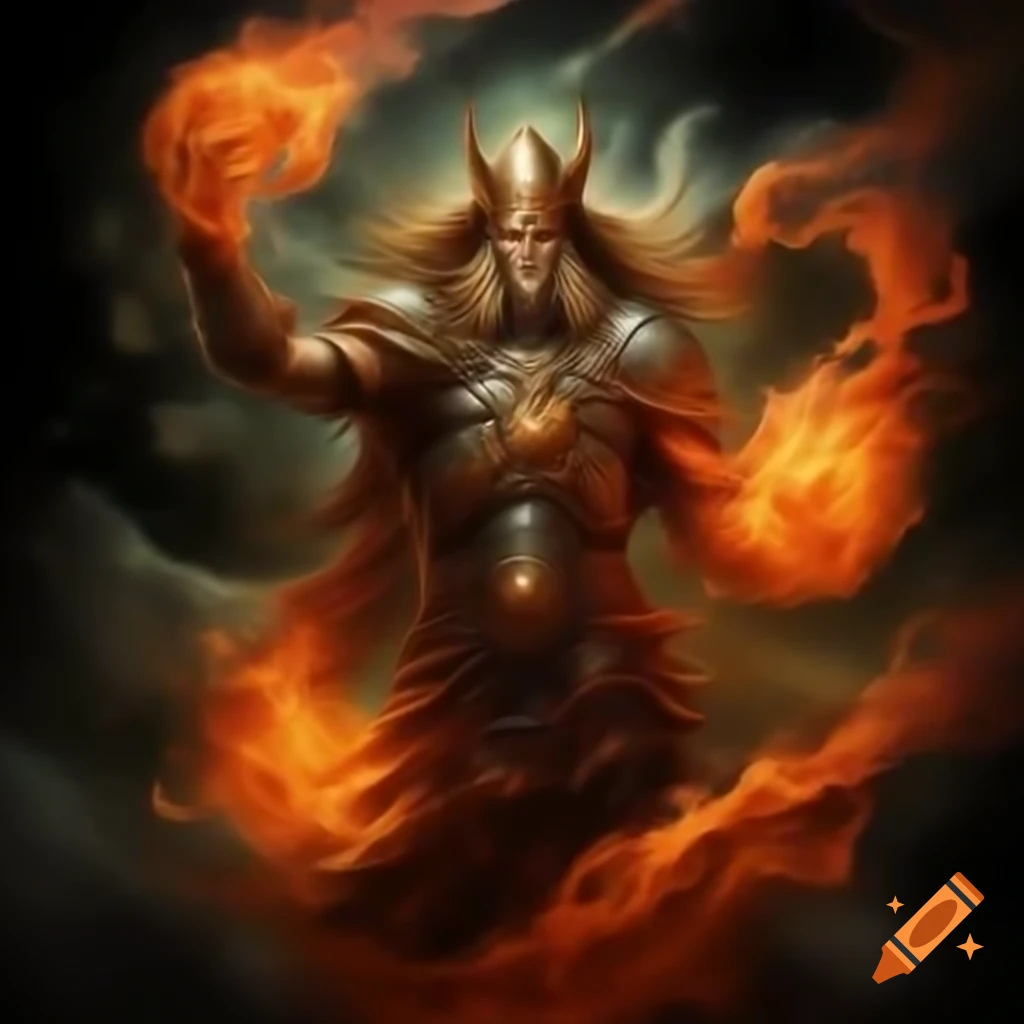 Celestial representation of Scorpio in fiery Zodiac design on Craiyon