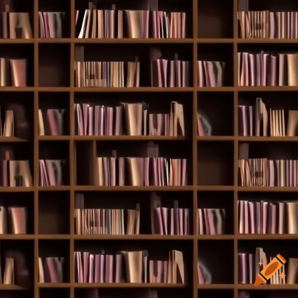 Seamless texture of endless bookshelves on Craiyon