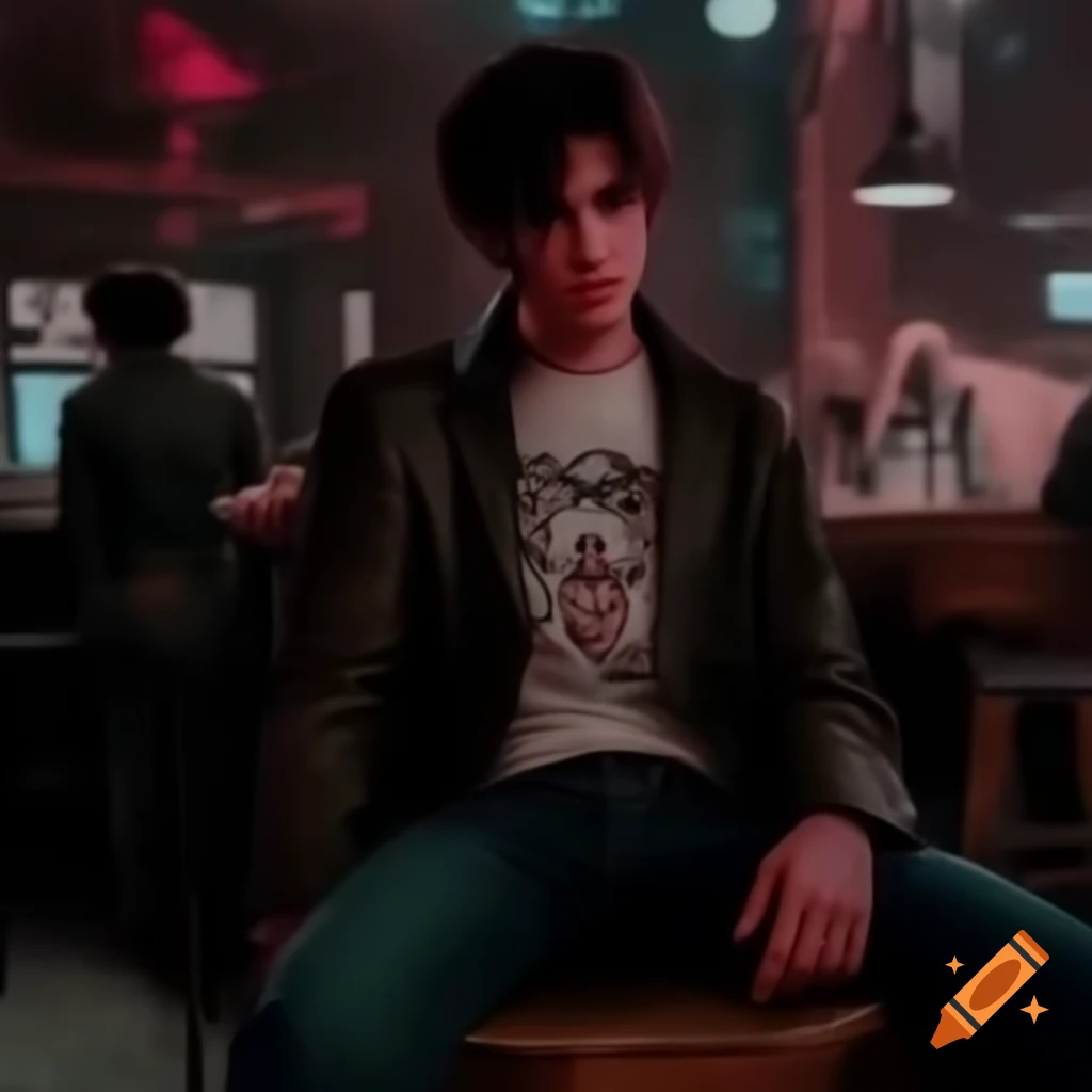 Young man named tim with dark hair and grey eyes in casual outfit on ...