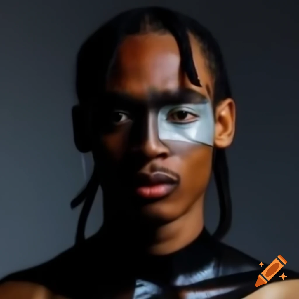 Portrait of a young man named tim with unconventional appearance and ...