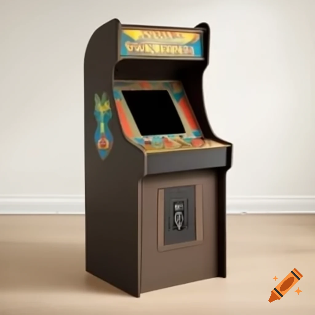 Bronze colored arcade cabinet on Craiyon