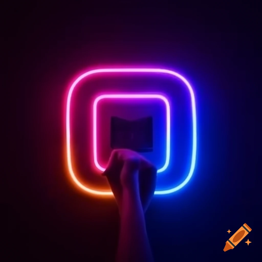 Neon light logo design for Etel Cosmetics Corner on Craiyon