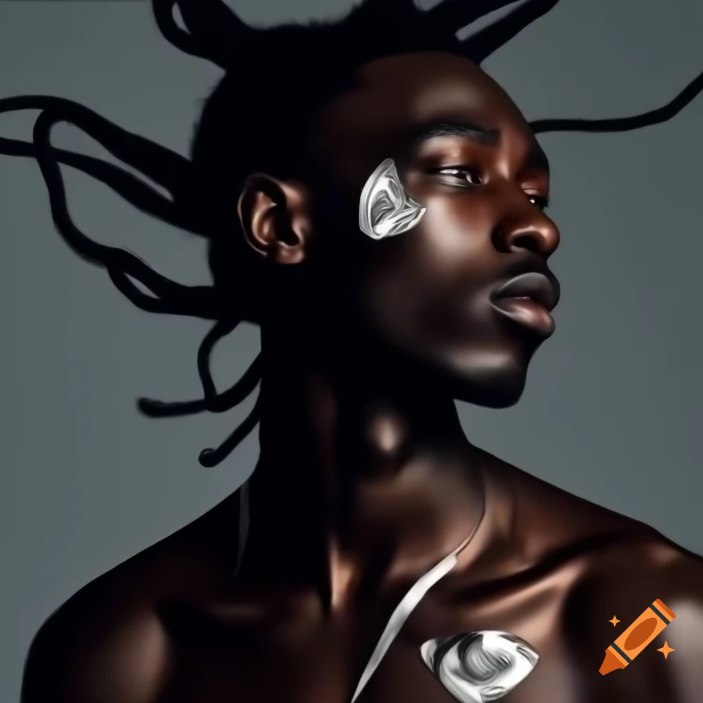 Portrait of a young man named tim with unconventional appearance and ...