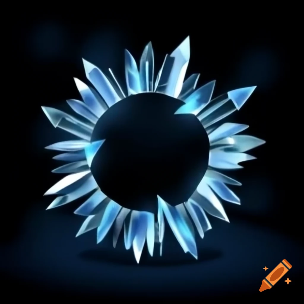 Loop made of clear sharp crystals on Craiyon