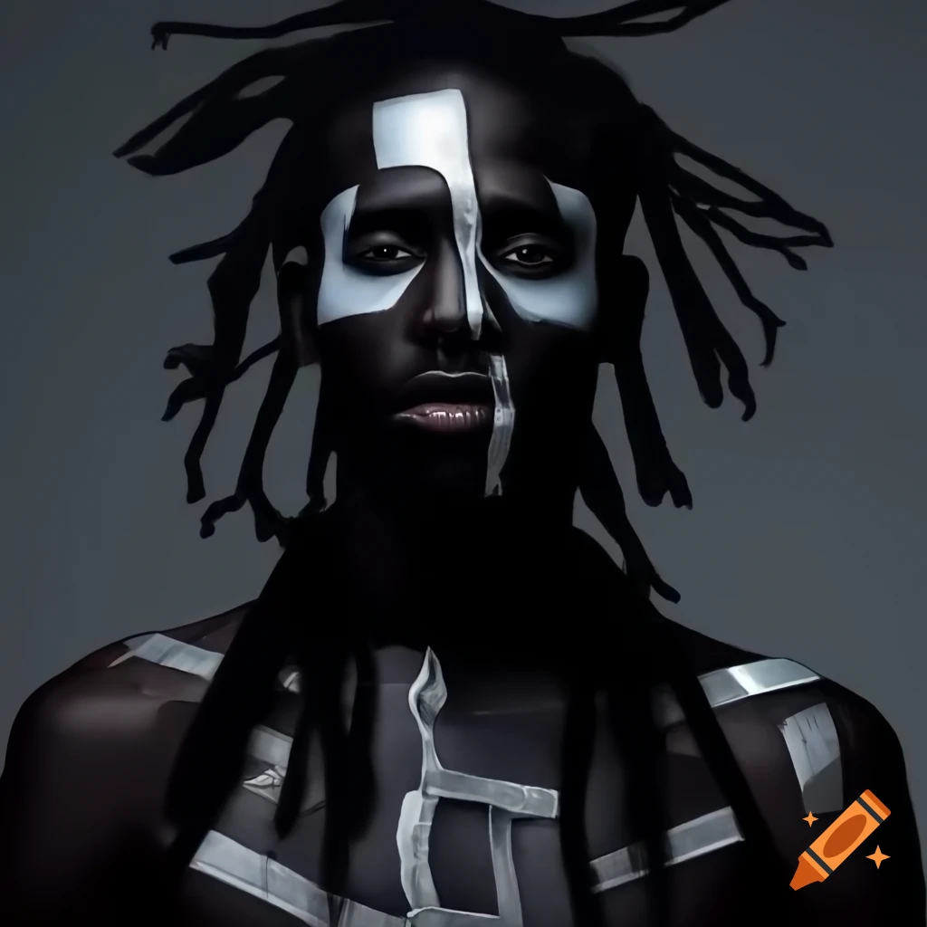 Portrait of a young man named tim with unconventional appearance and ...