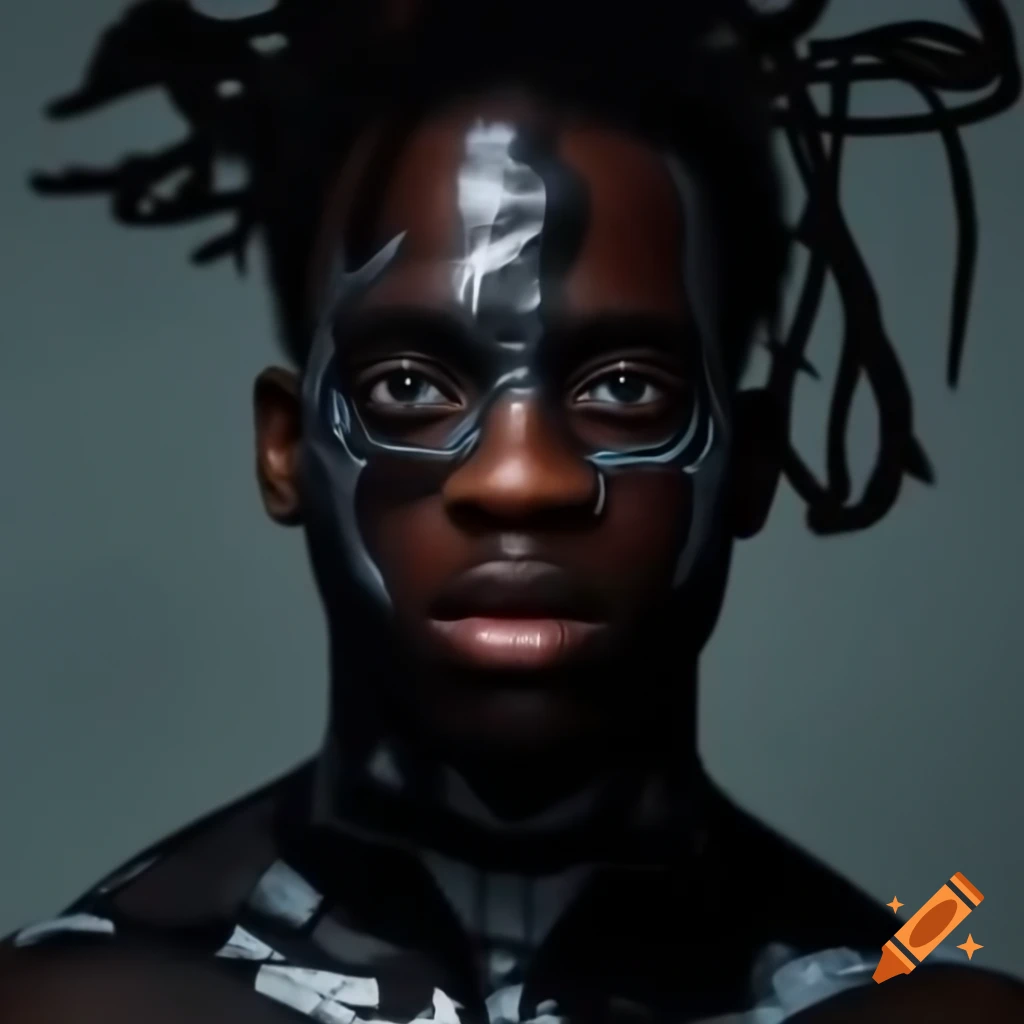 Portrait of a young man named tim with unconventional appearance and ...