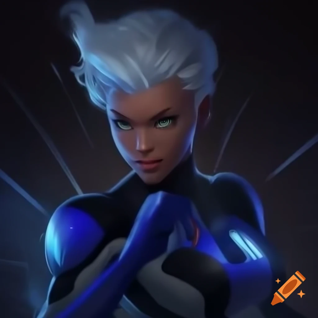 Concept of hydrogen as a superhero with unique powers and backstory on Craiyon